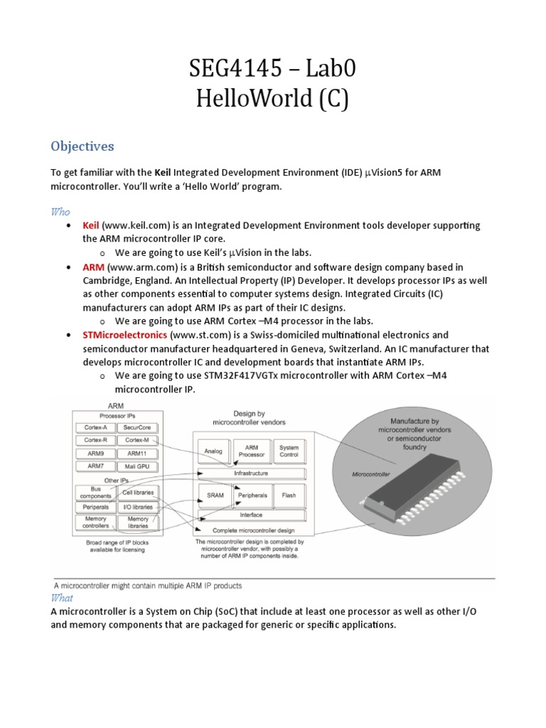 Seg4145 - Lab0 Helloworld (C) : Objectives | PDF | Microcontroller ...