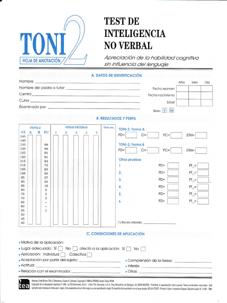 Protocolo TONI 2 | PDF
