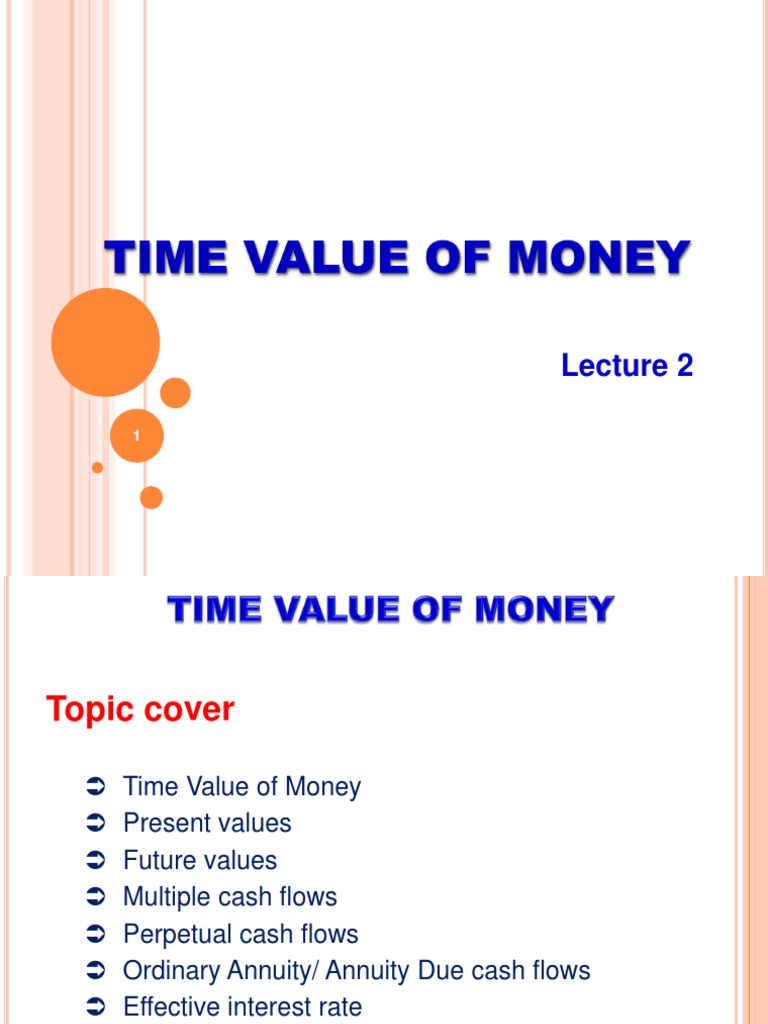 FM Lecture 2 Time Value of Money S2 2020.21 | PDF | Interest | Refinancing