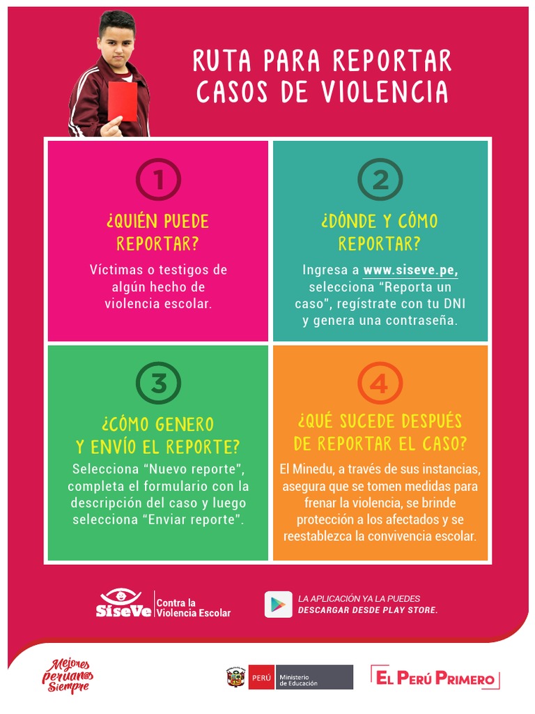 Afiche - Ruta para Reportar Casos de Violencia Escolar | PDF