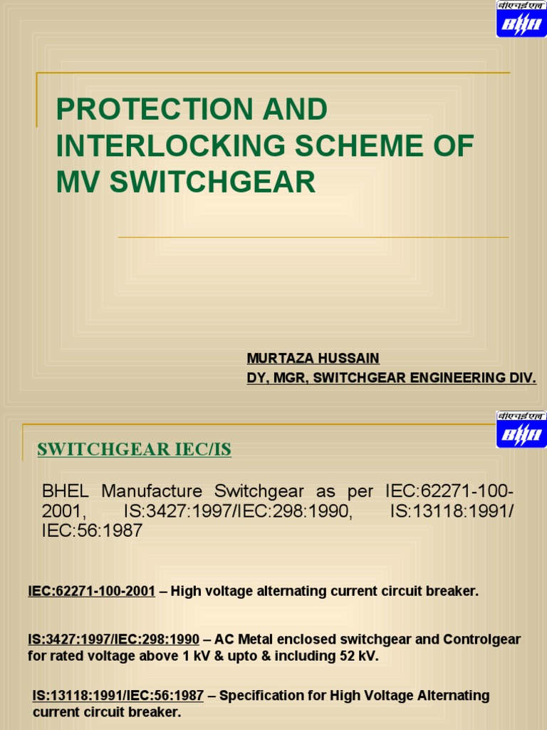 SWGR Presentation | PDF | Switch | Electrical Impedance