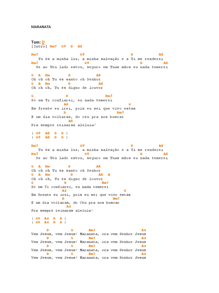 Maranata Cifra | Download grátis PDF | Comportamento e experiência ...