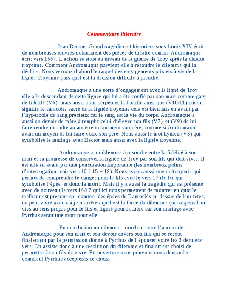 DM2 Andromaque | PDF