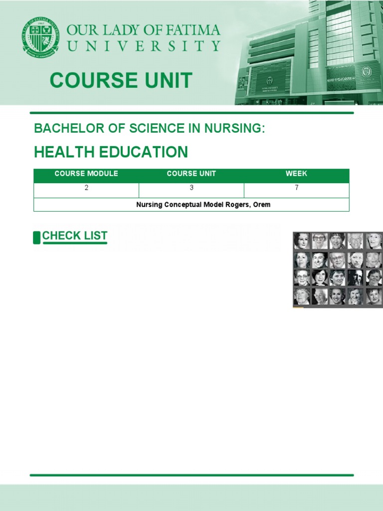 CU 7. Nursing Conceptual Model Roger, Orem | Download Free PDF ...