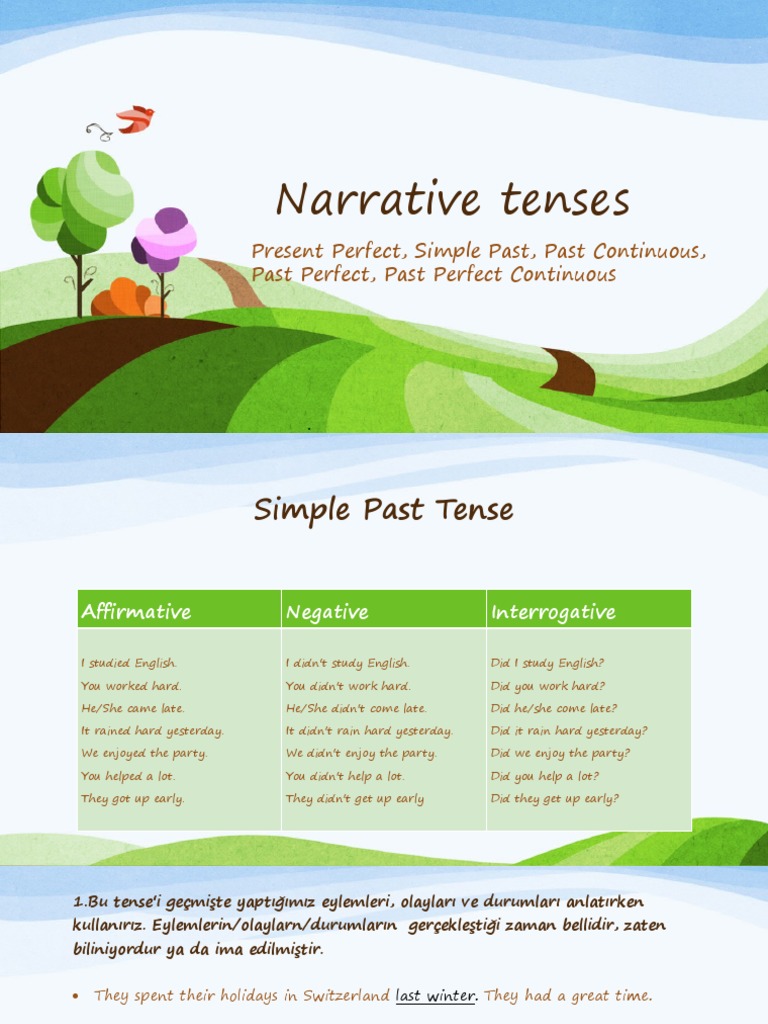 Narrative Tenses: Present Perfect, Simple Past, Past Continuous, Past ...