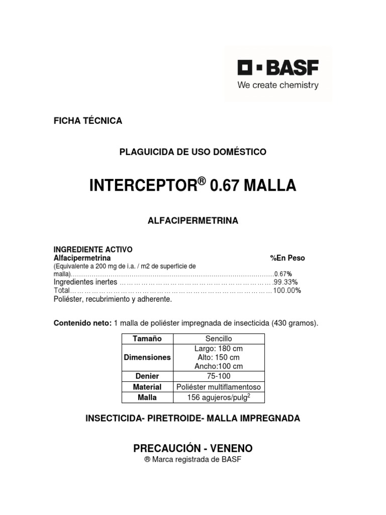 Ficha Técnica Interceptor | PDF | Vómitos | Hormiga