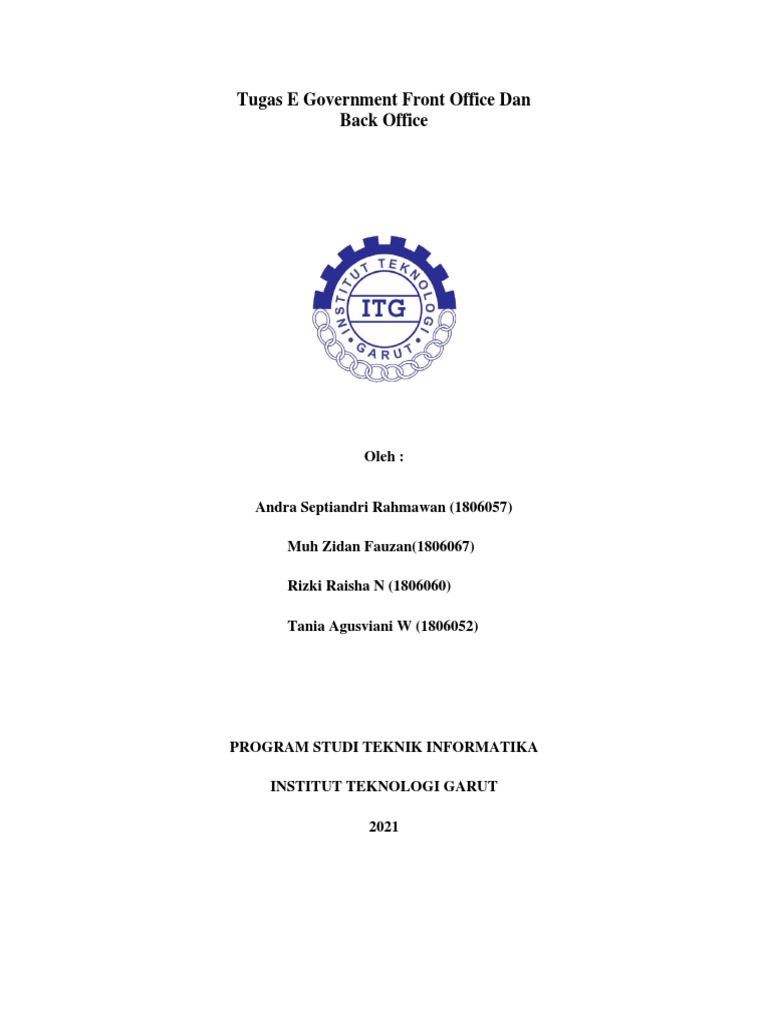 Tugas dan Peran E-Government Front & Back Office | PDF | Bisnis