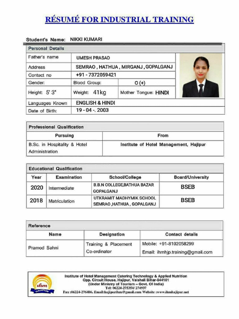 Nikki Kumari Resume For It | PDF