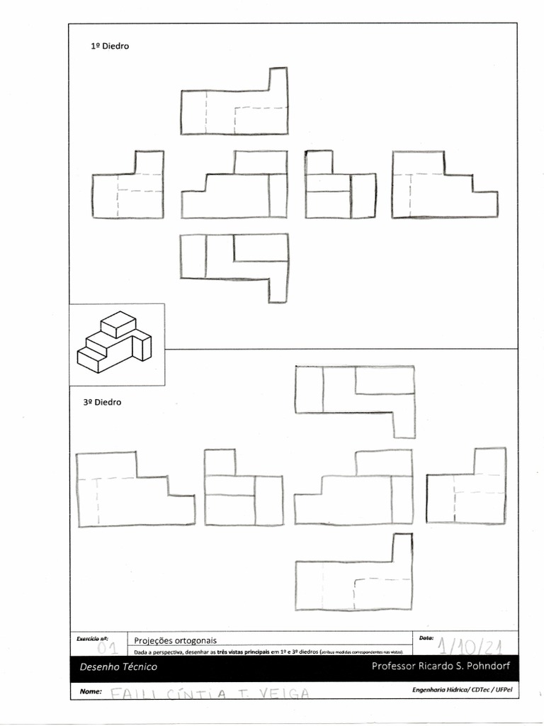 Vistats Ortográficas - Primeiro e Terceiro Diedro | PDF