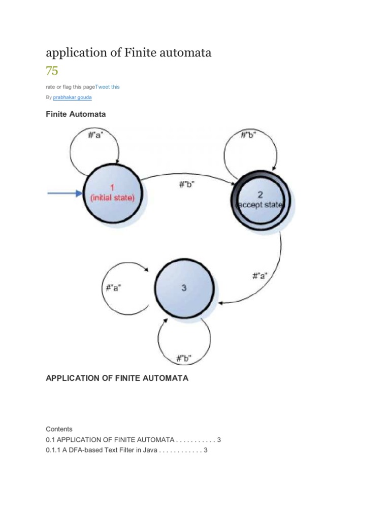 Application Of Finite Automata Computing Technology