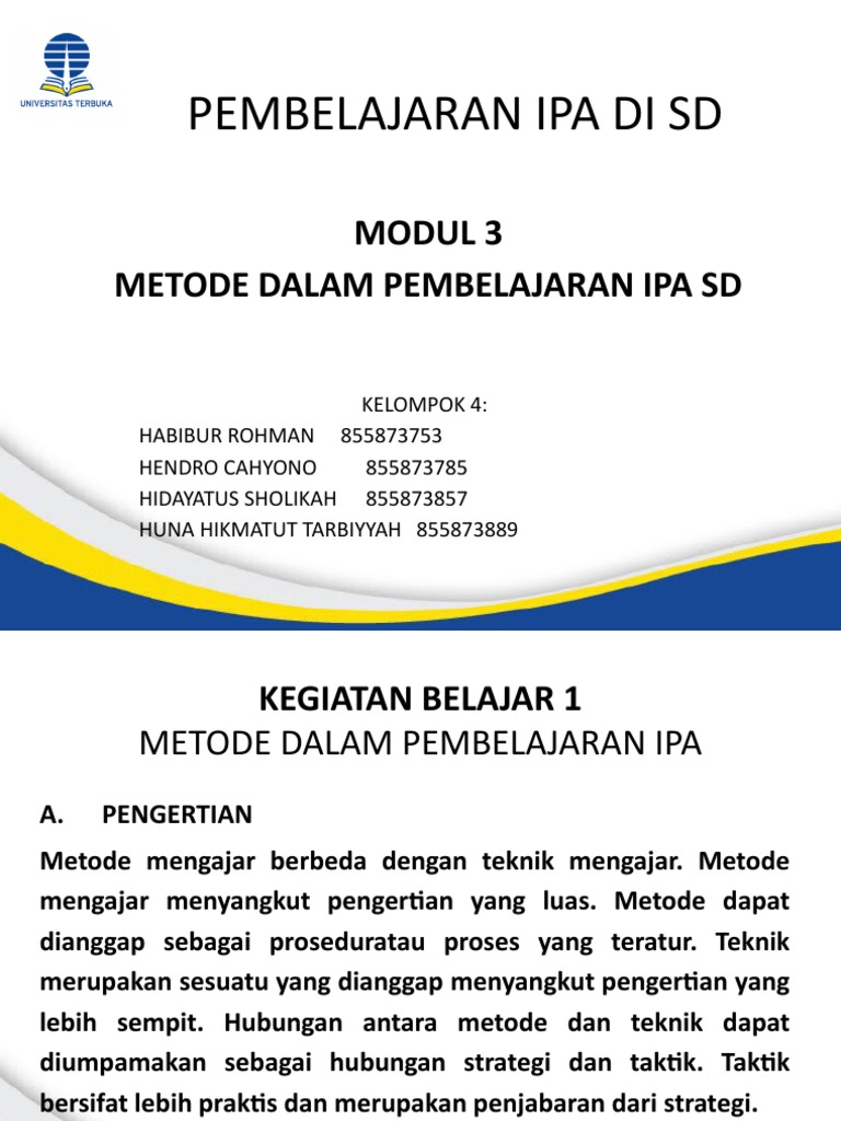Pembelajaran Ipa Modul 3 | PDF | Karier & Perkembangan