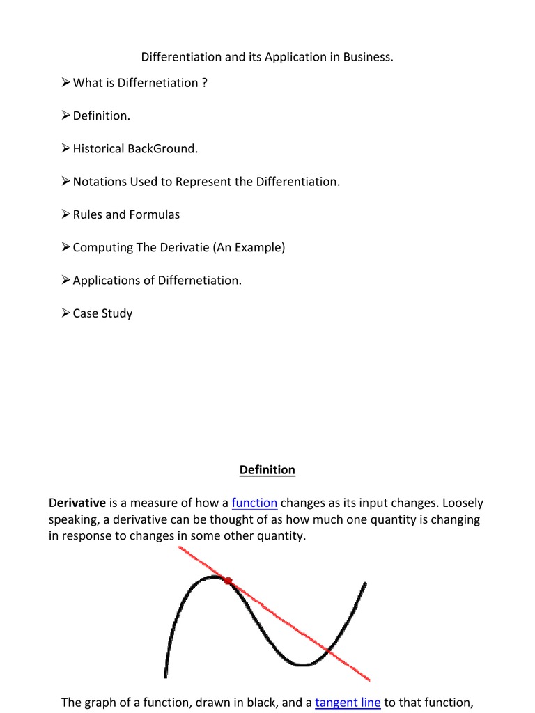 Differentiation Applications in Business | PDF | Derivative ...