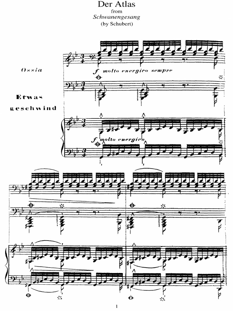 Liszt - S.560 - Schwanengesang - Der Atlas (Schubert) | PDF