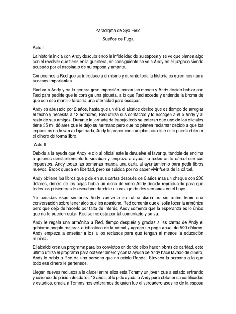 Paradigma de Syd Field | PDF | Prisión