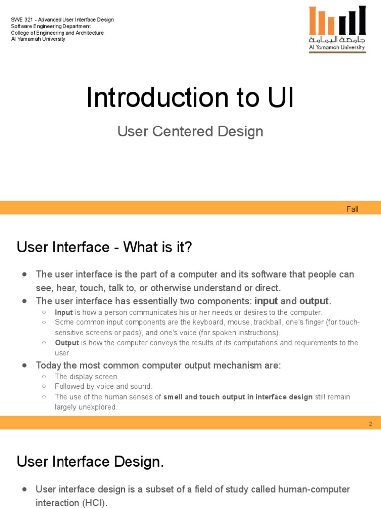 Introduction to User Interface Design | PDF | User Interface | Human ...