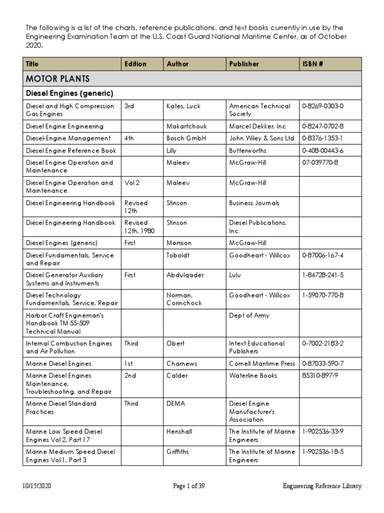 Engine Ref Library | PDF | Engines | Diesel Engine