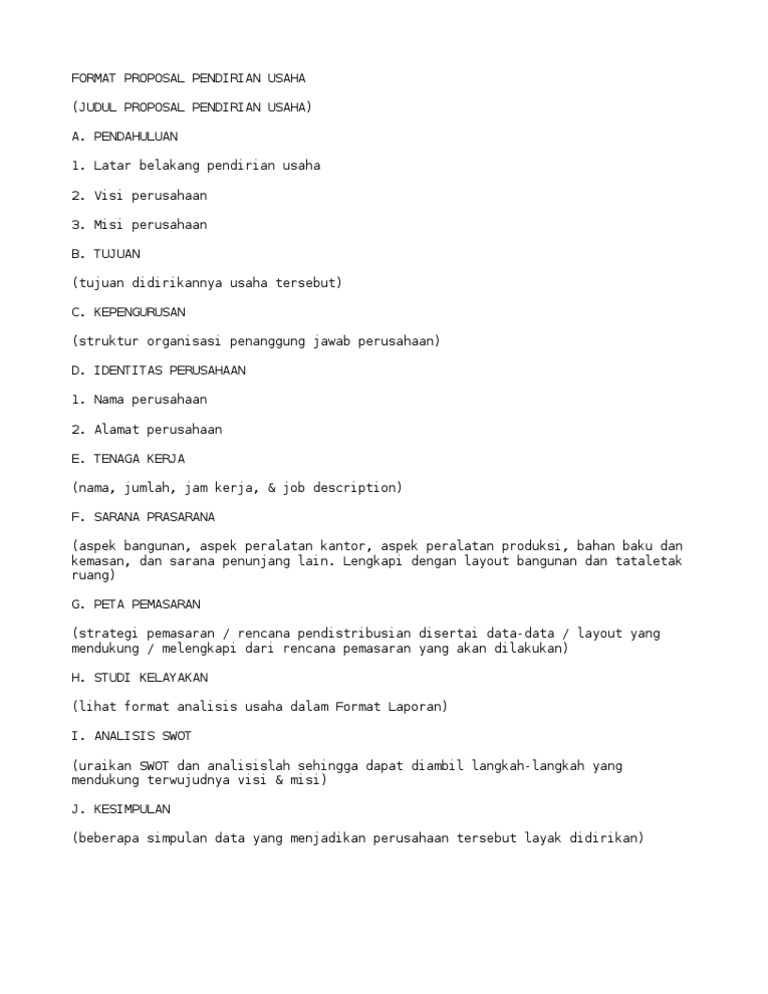 Contoh Proposal Usaha Kecil Pdf - Perumperindo.co.id Contoh Proposal Usaha Kecil Pdf - Perumperindo.co.id