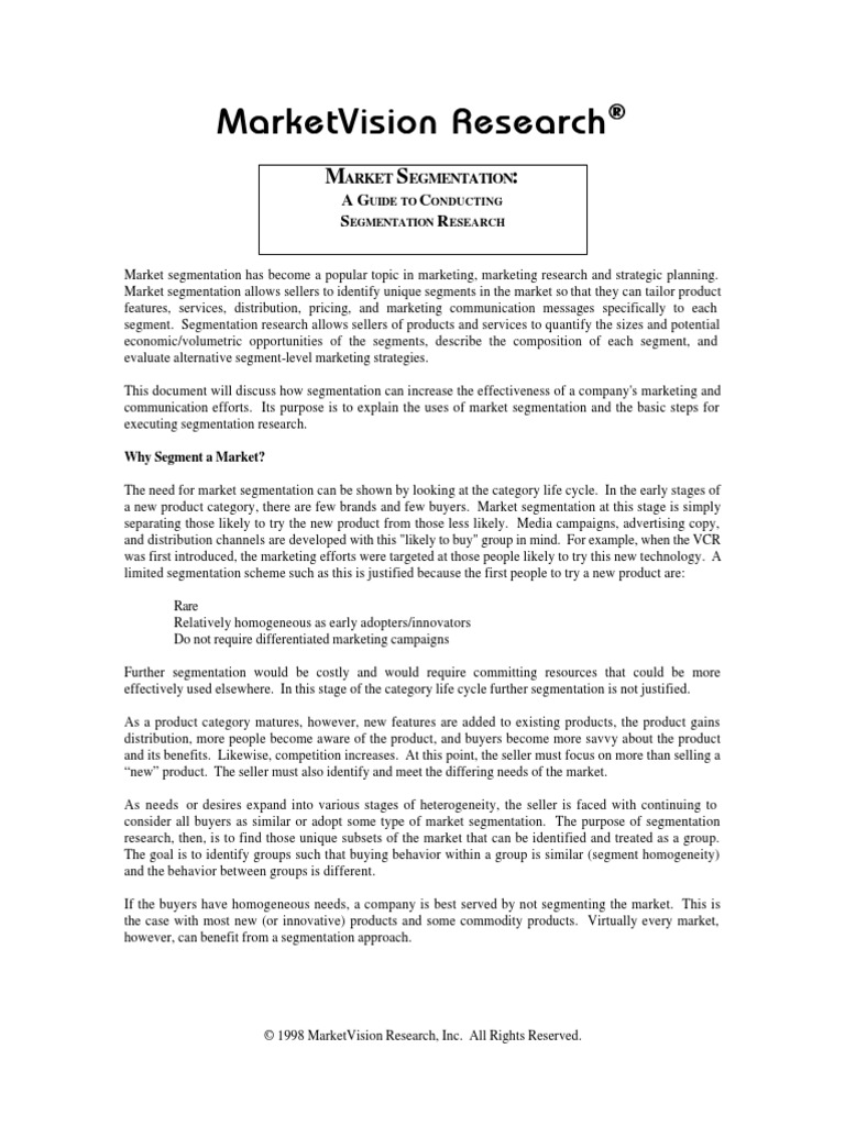 Marketvision Research Marketvision Research: Ag C S R | PDF | Market ...