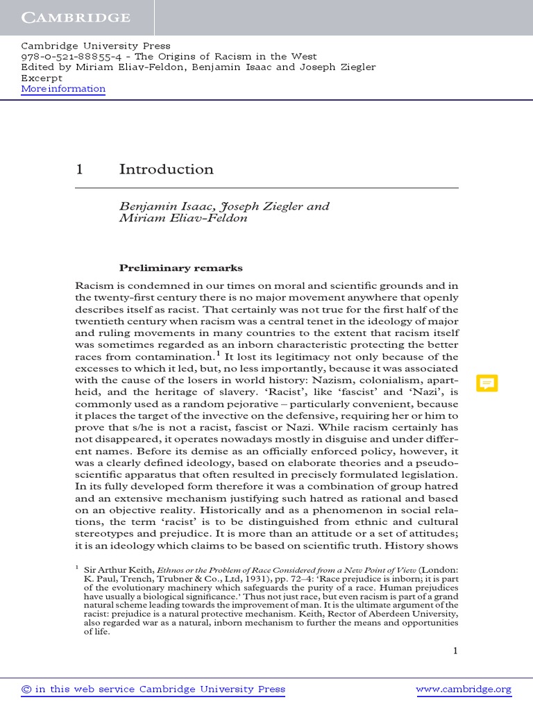Introduction The Origins of Racism in The West | PDF | Racism ...