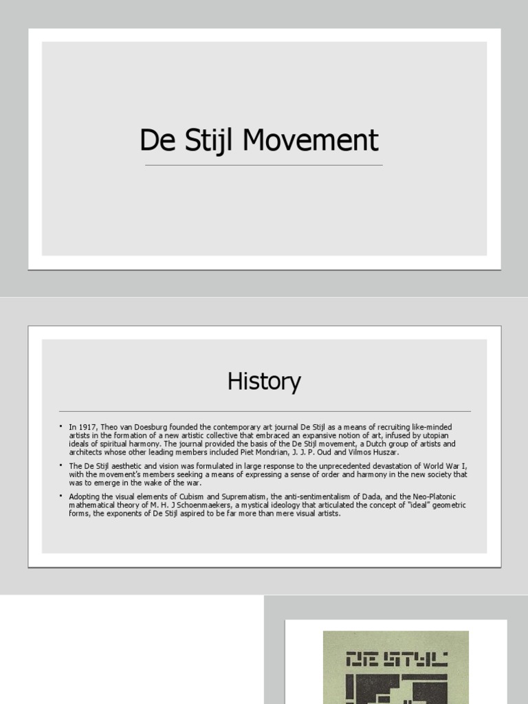 De Stijl Movement | PDF | Art Movements | Aesthetics