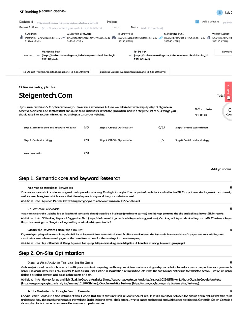 SEO Guide for Beginners | PDF | Search Engine Optimization | Websites