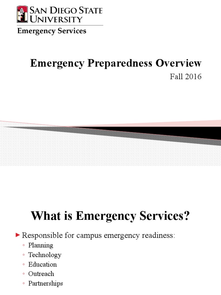 SDSU Emergency Preparedness Guide | PDF | Emergency | Emergency Management