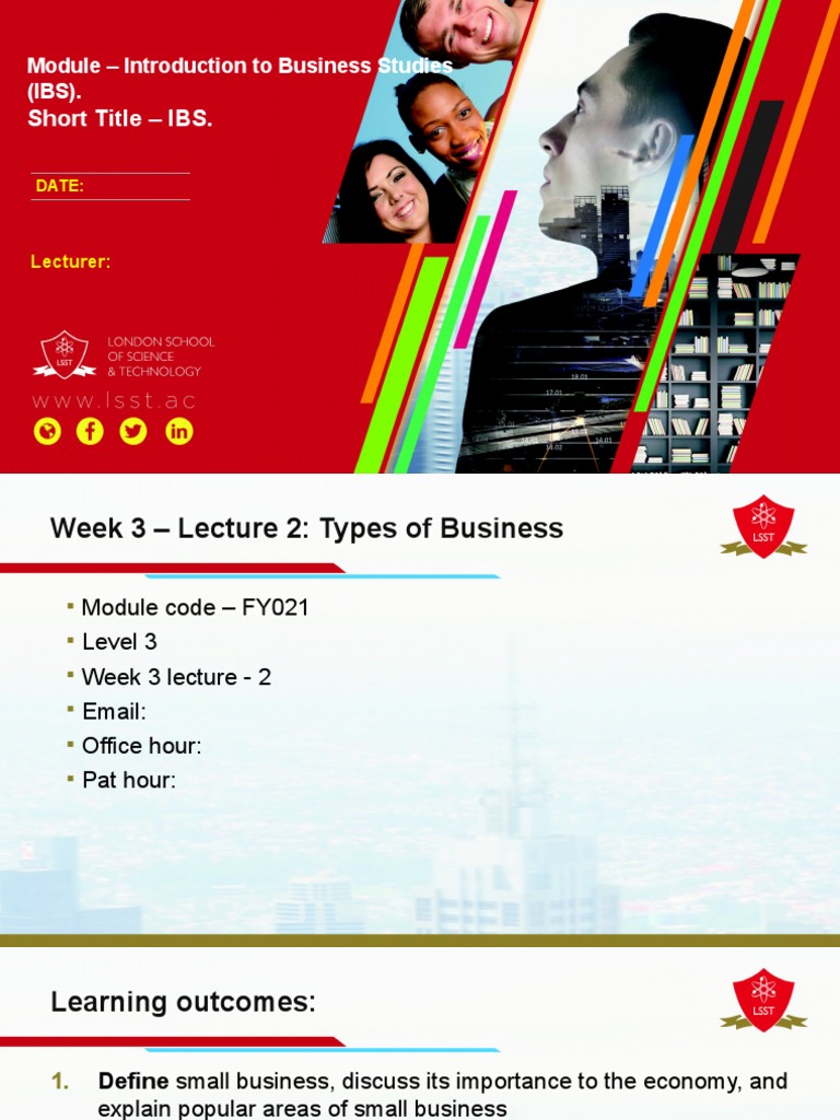 Week 3 Lecture 2 - Types of Business | PDF | Franchising | Entrepreneurship