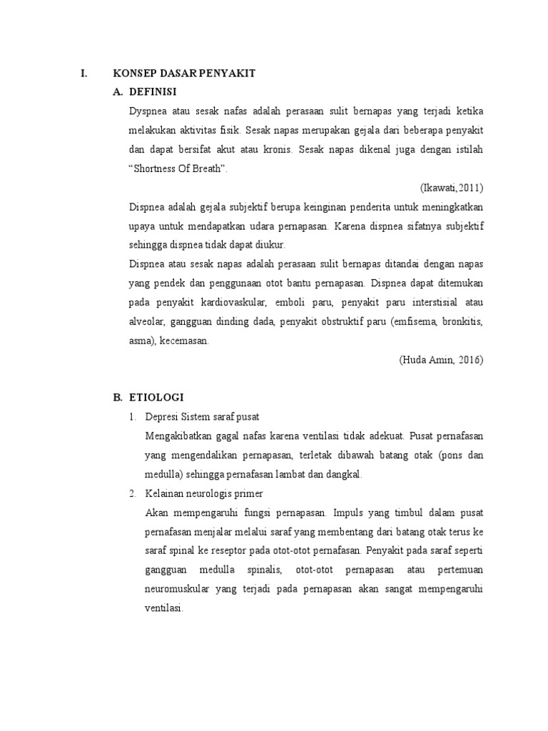 LP Dyspnea Profesi Ners | PDF