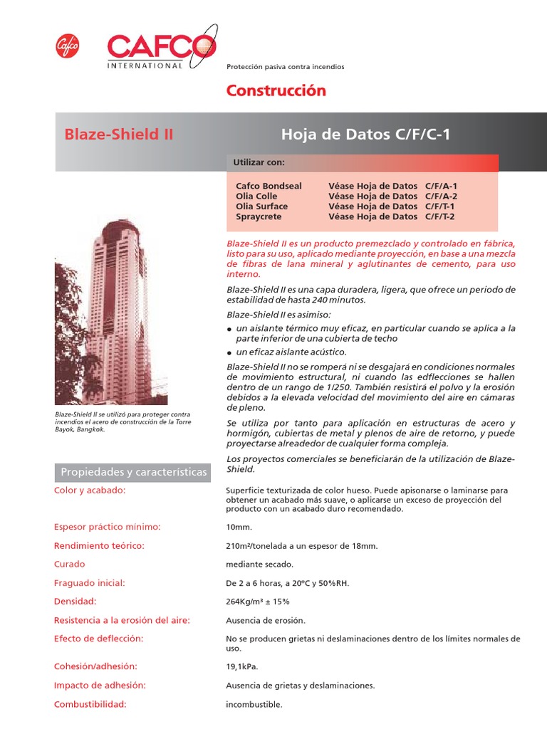 Blaze Shield | PDF | Aislamiento térmico | Hormigón