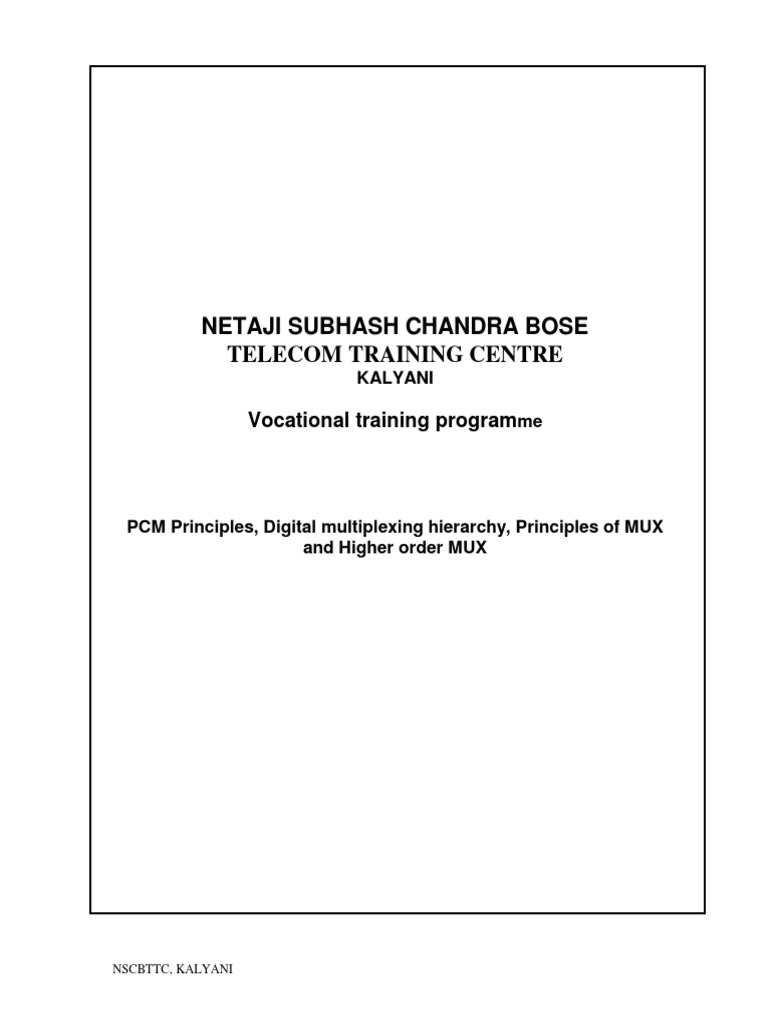 PCM & Mux | PDF | Multiplexing | Sampling (Signal Processing)