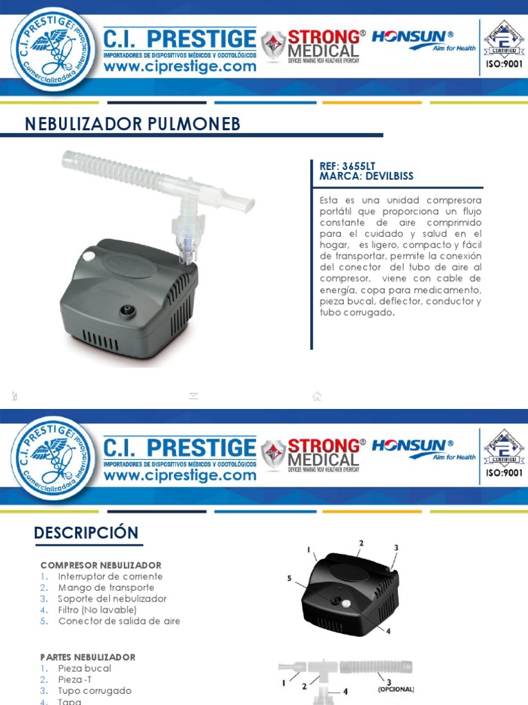 Nebulizador 3655lt Devilbiss | PDF | Equipo
