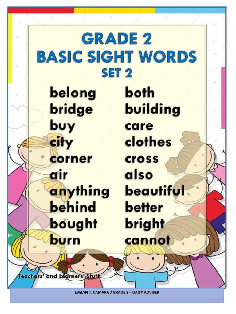 Basic Sight Words Grade 2 | PDF