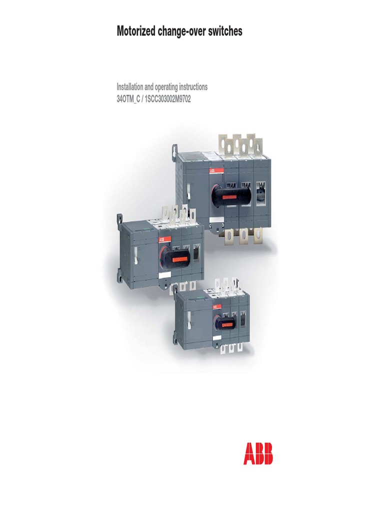 Motorized Change-Over Switches: Installation and Operating Instructions ...