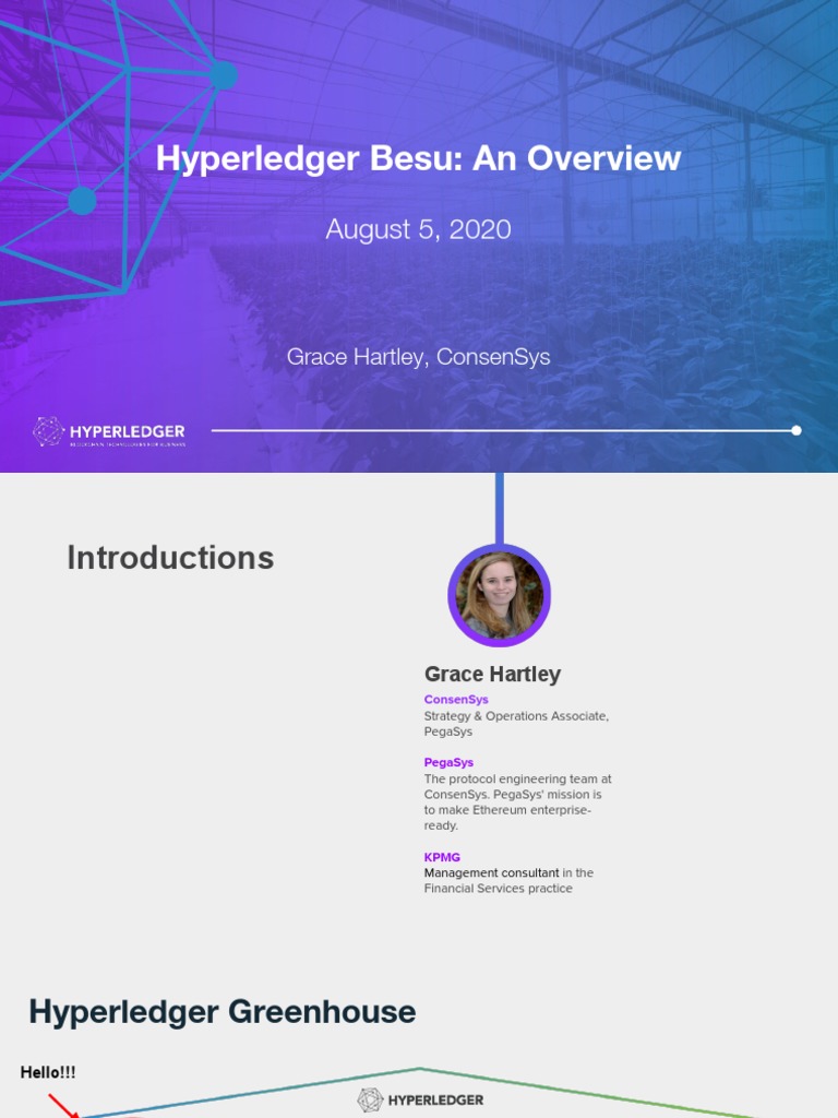 Hyperledger Besu Overview Webinar 08052020 | PDF | Information Age | Computing
