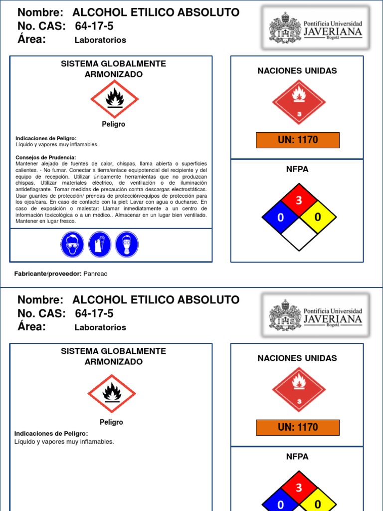 Alcohol Etilico Absoluto | PDF