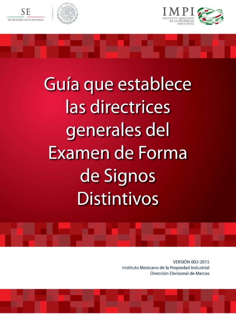 Directrices Generales Del Examen de Forma de Signos Distintivos - IMPI ...