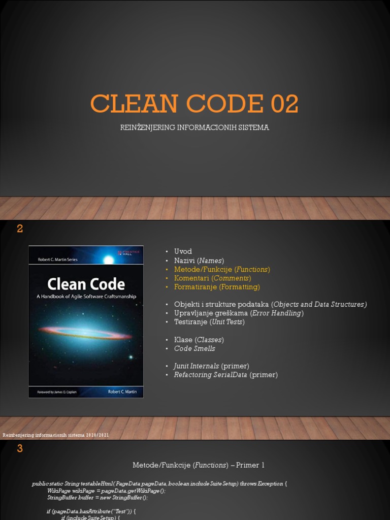 Clean Code 02 | PDF | String (Computer Science) | Parameter (Computer Programming)