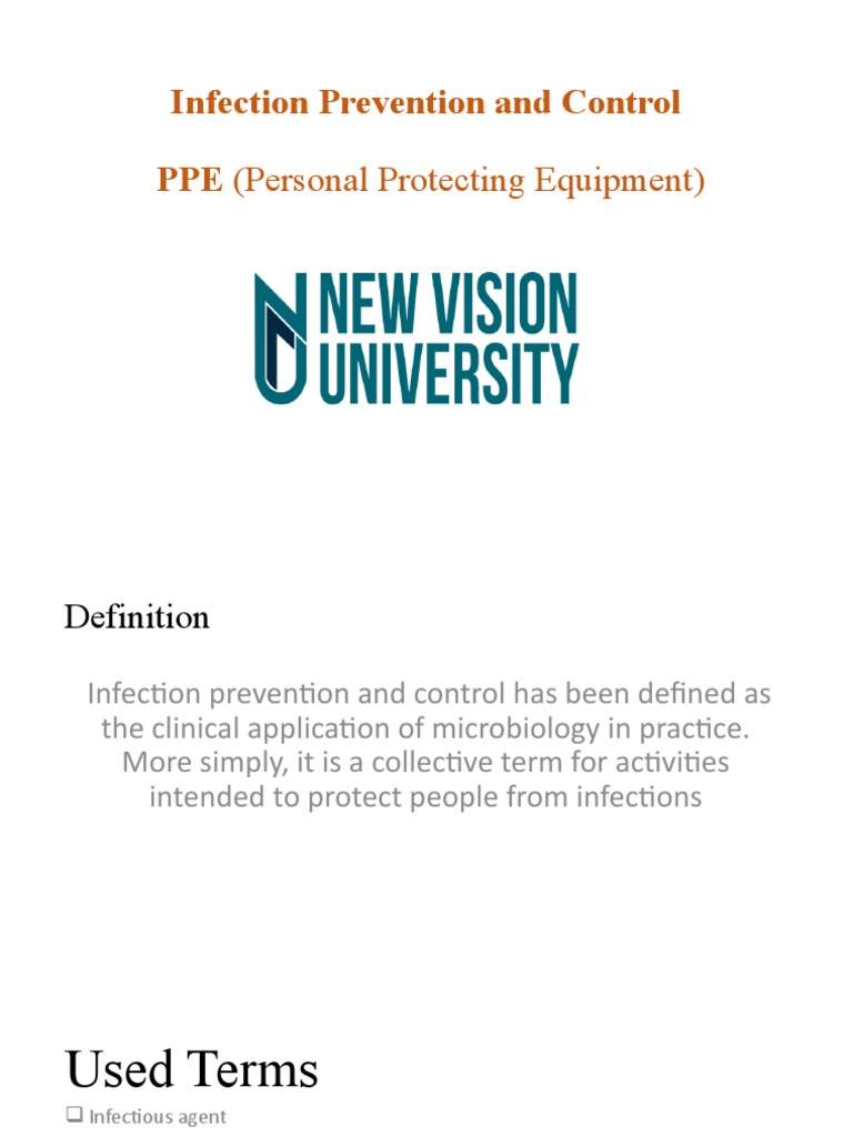 Infection Prevention and Control PPE (Personal Protecting Equipment ...