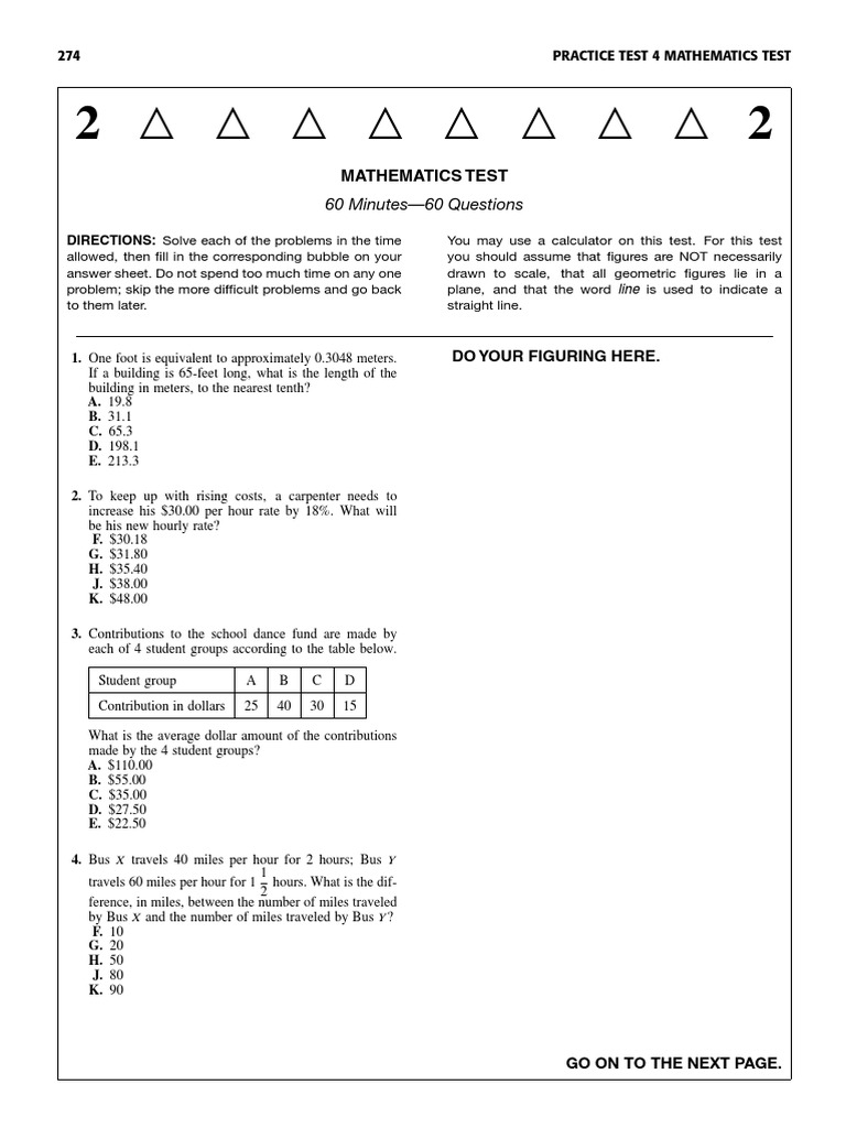 60 Minutes-60 Questions: Mathematics Test | PDF | Area | Square Root