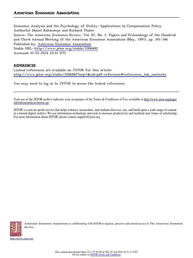 Economic Analysis and The Psychology of Utility - Aplications To ...