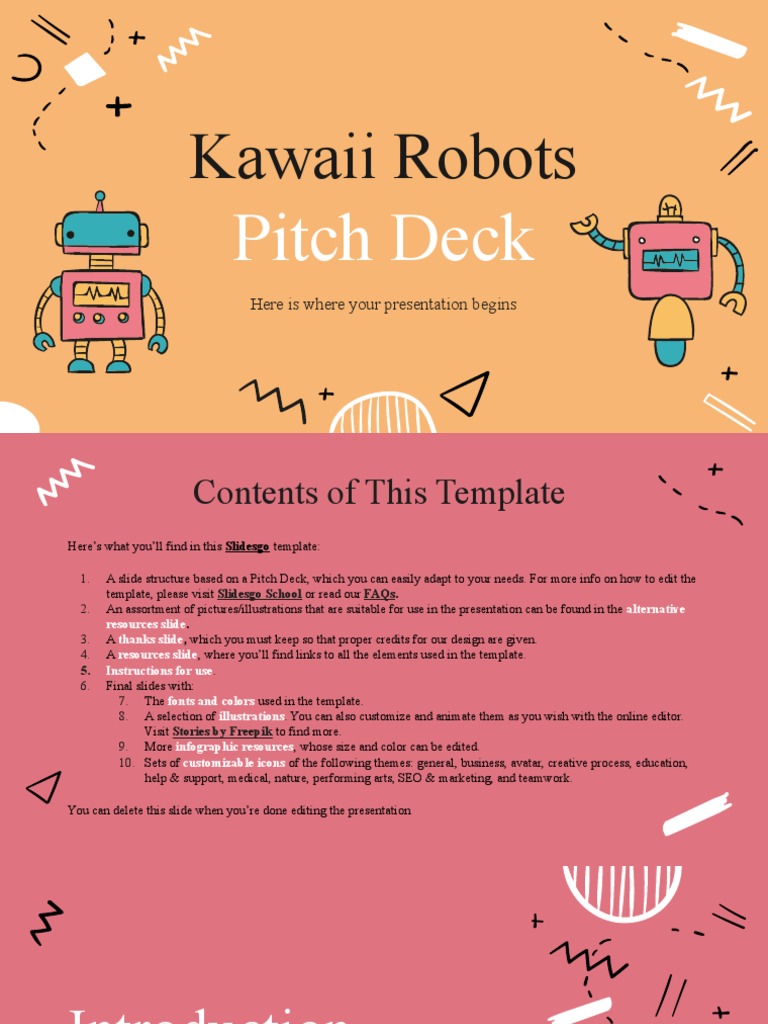 Kawaii Robots Pitch Deck by Slidesgo | PDF | Planets | Solar System