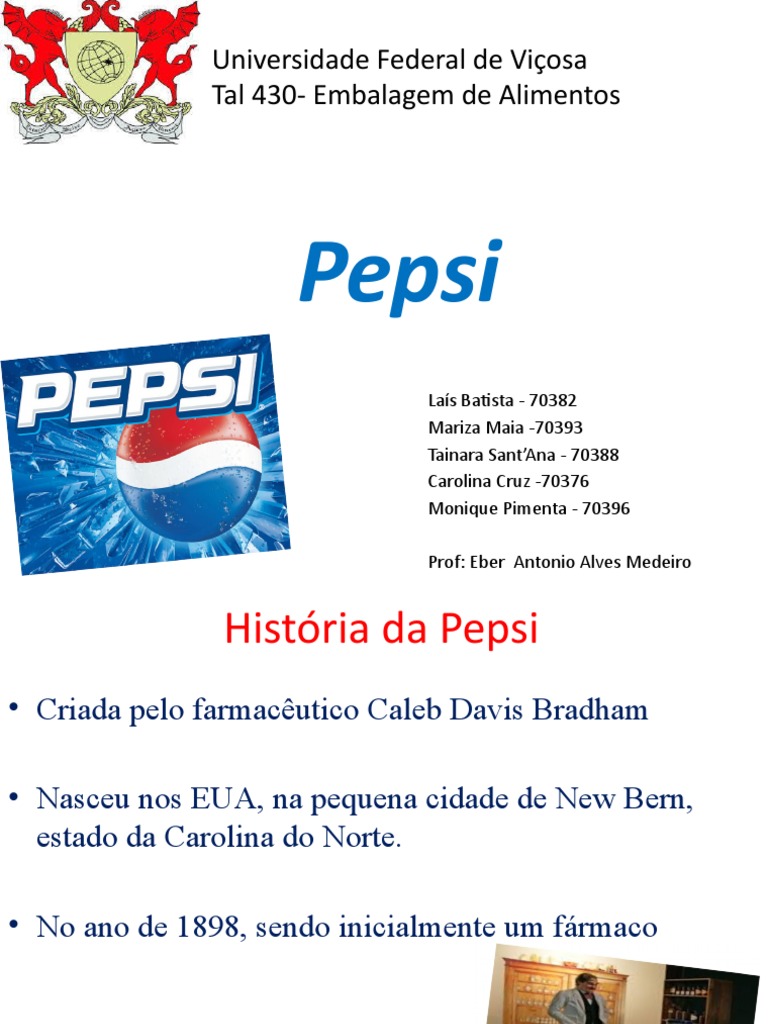 Slide Sobre A Pepsi | PDF | Pepsi | Marca