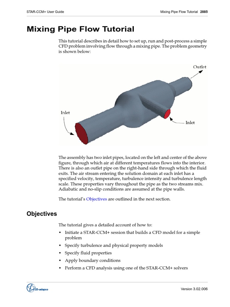 Pipe Mixing Tutorial 1 | PDF | Turbulence | Computational Fluid Dynamics