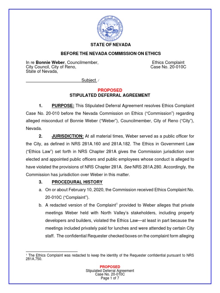 Bonnie Weber Stipulation Agreement | Download Free PDF | Discovery (Law ...