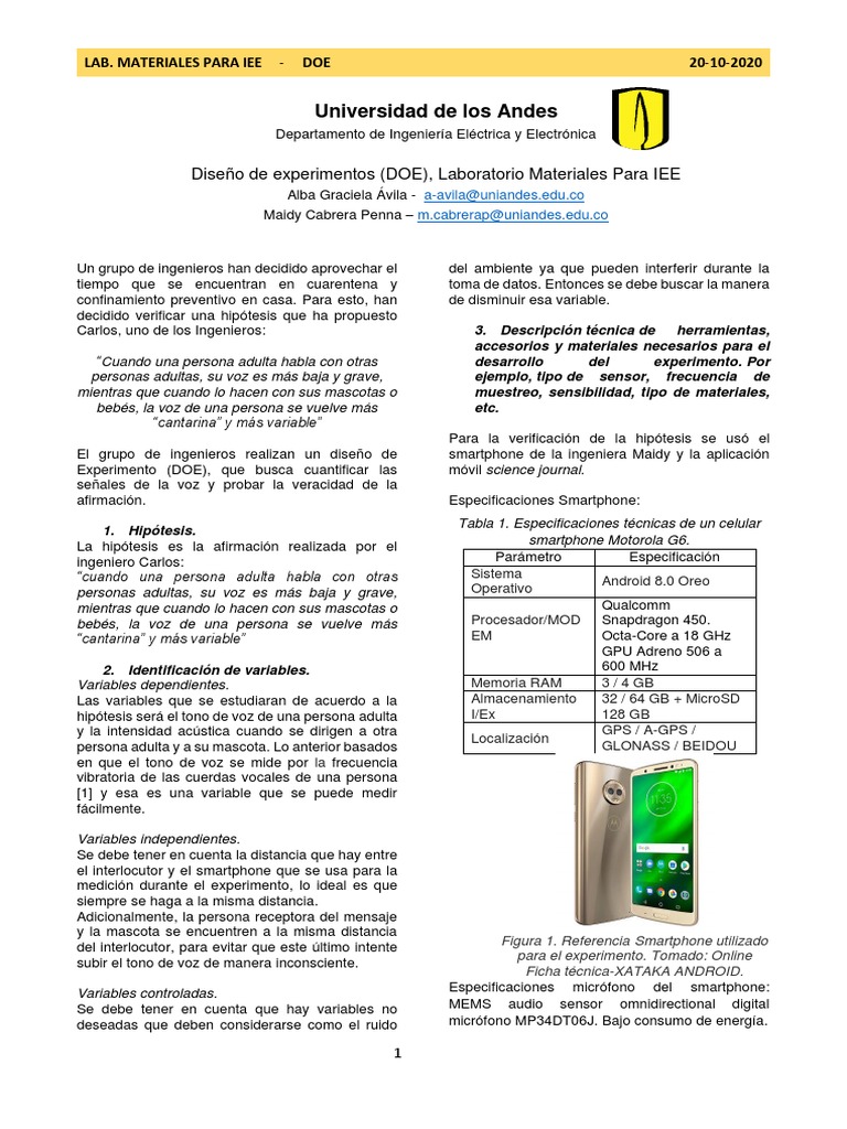 Ejemplo DOE | PDF | Experimentar | Micrófono
