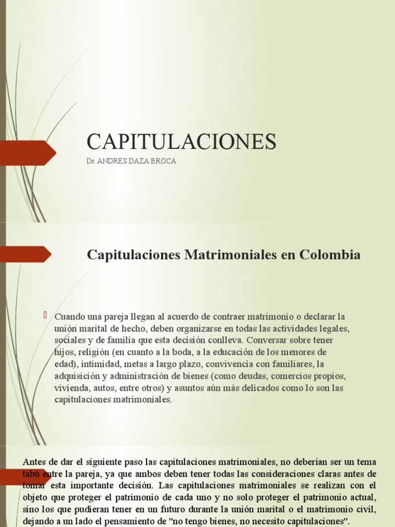 CAPITULACIONES | PDF | Matrimonio | Propiedad de la comunidad