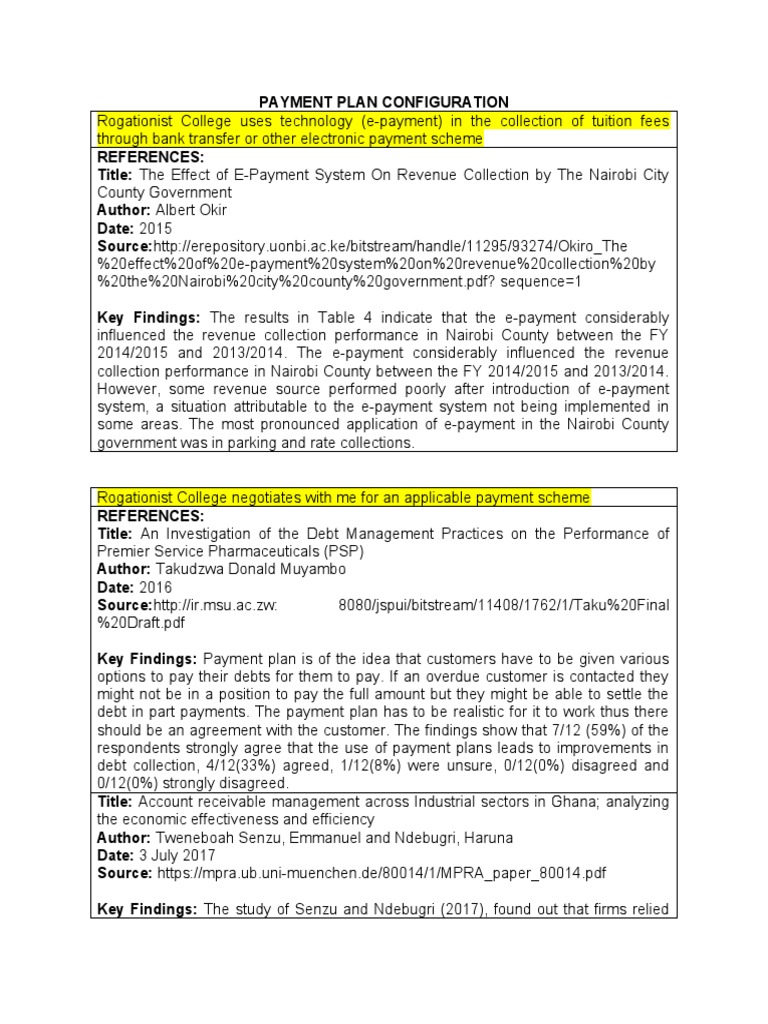 E-PAYMENT AND PAYMENT PLAN OPTIONS | PDF | Payments | Economies