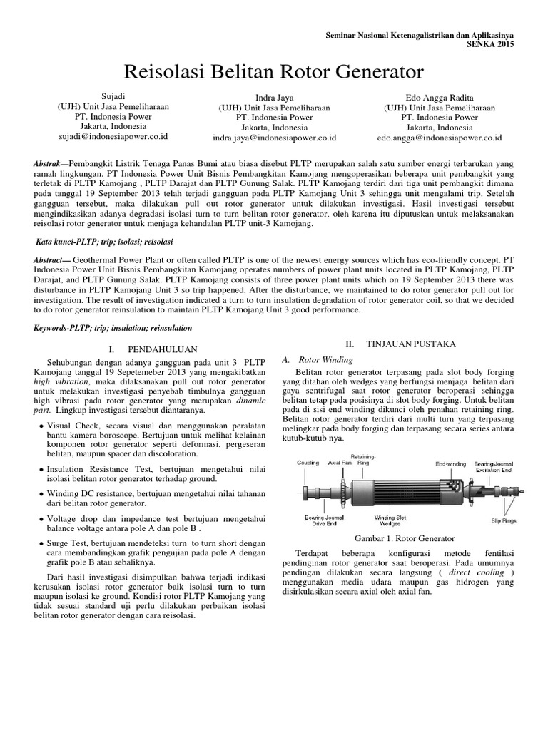 B4-3 Reisolasi Belitan Rotor Generator | PDF