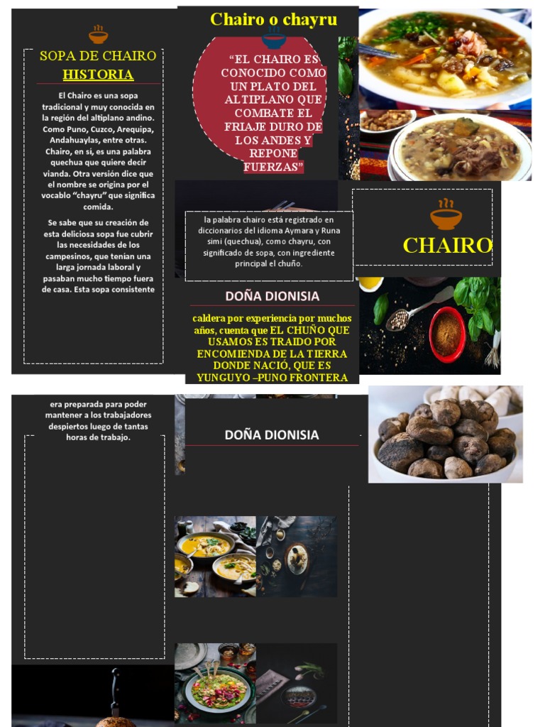 Sopa de Chairo de Doña Dionisia | PDF | Cocina | Cocina latinoamericana