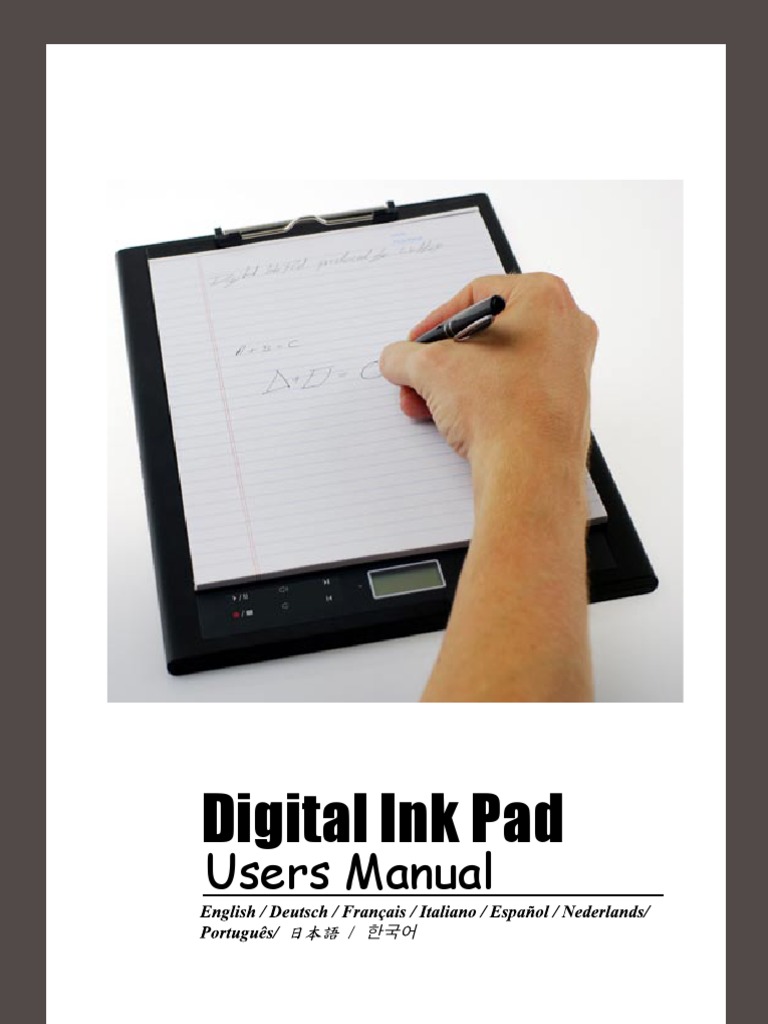 Digital Ink Pad: Users Manual | PDF | Computer Data Storage | Tablet ...